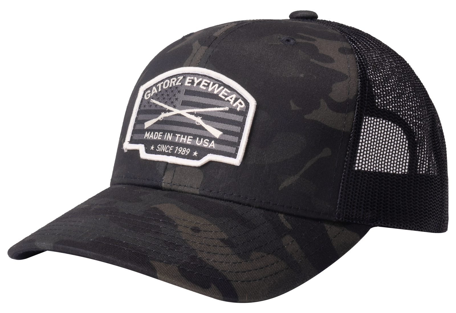 Gatorz Snapback Hat, Multicam, Black, Woven Double Guns patch – Gatorz Canada